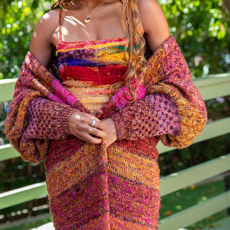 Colorful Cardigan - Etsy