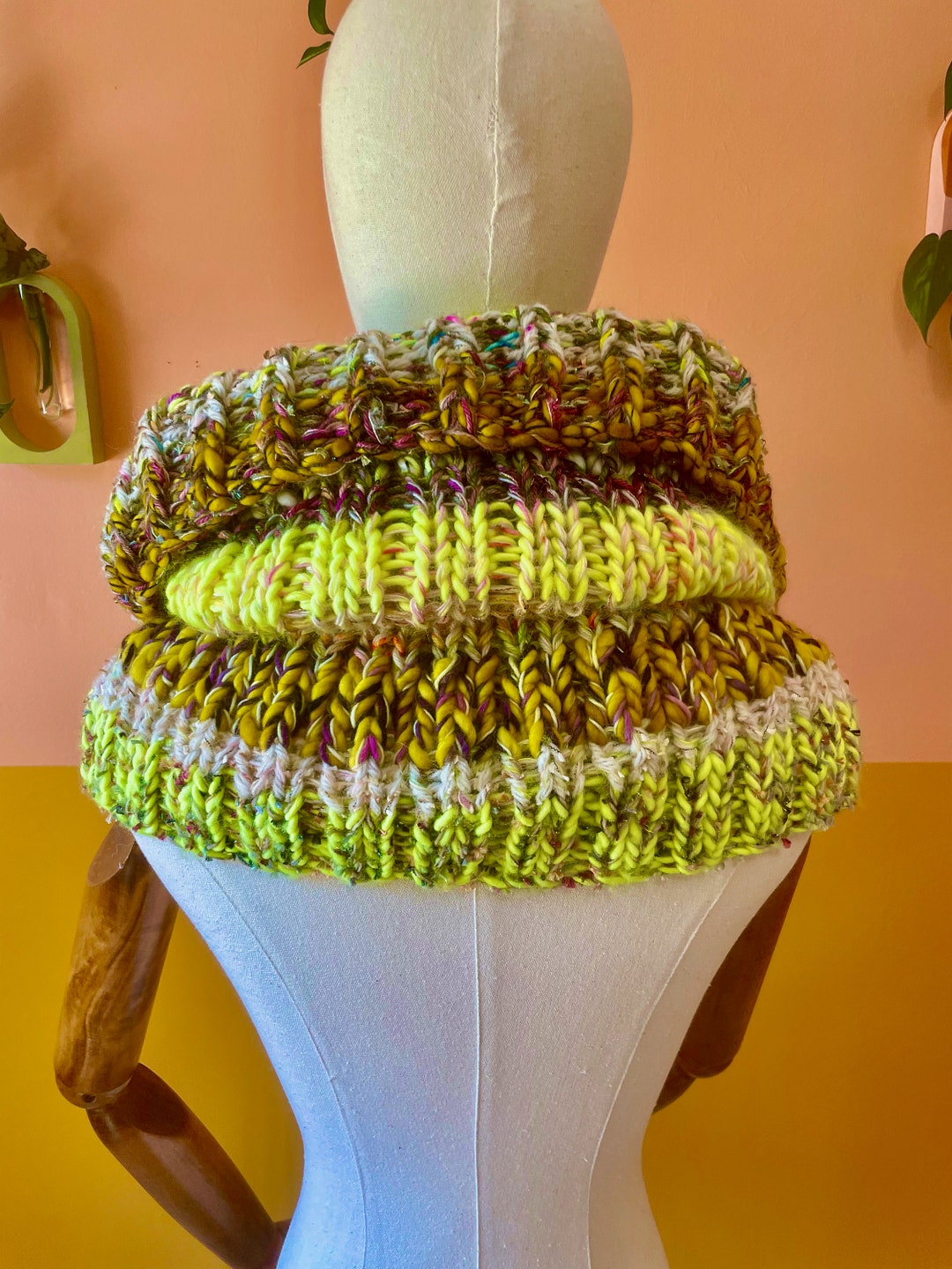 Neon Wonderland Knit Cowl 1 - Etsy