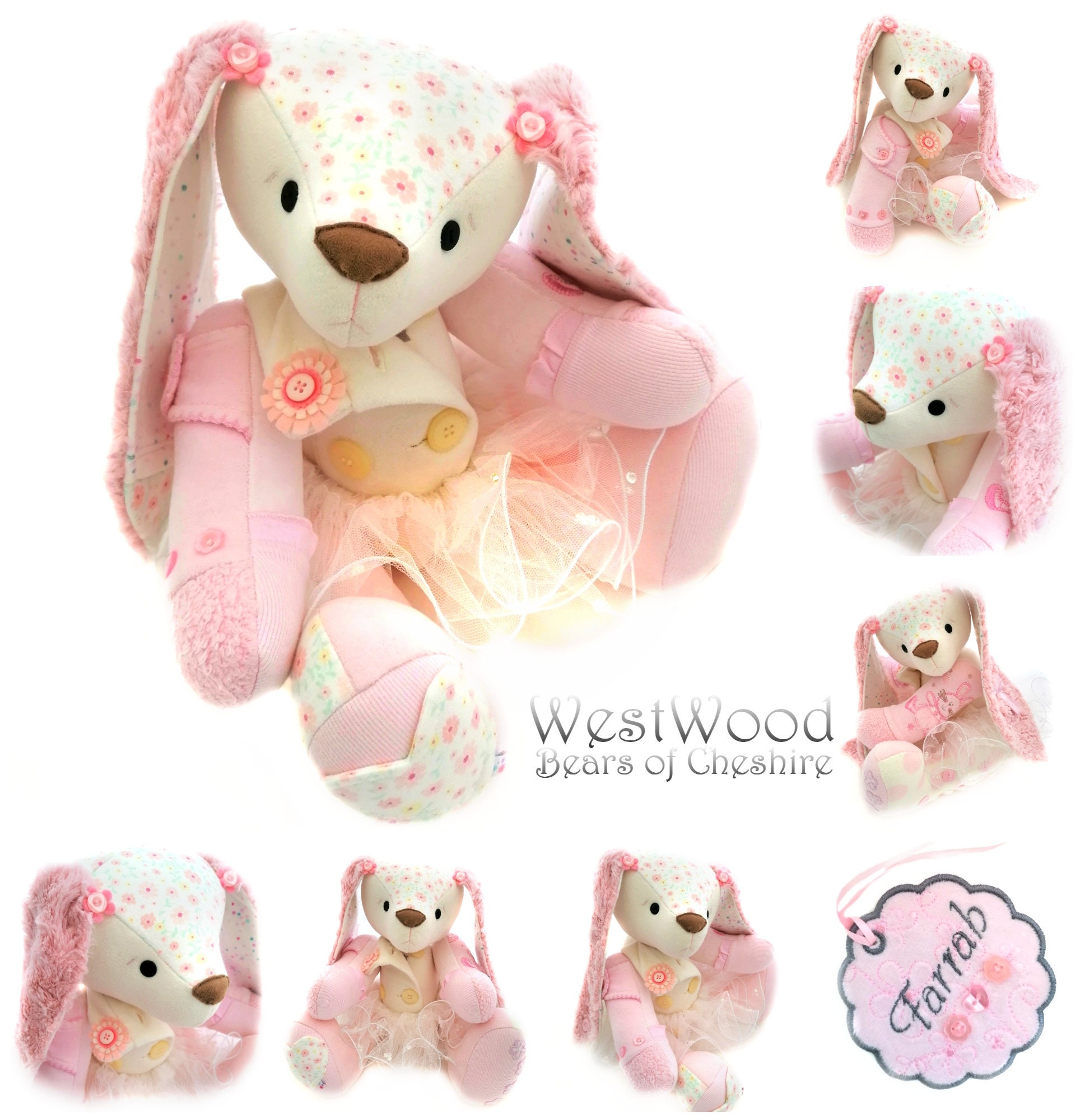 Jointed Keepsake Bunny Rabbit Sewing Pattern by Westwood Bears of ...