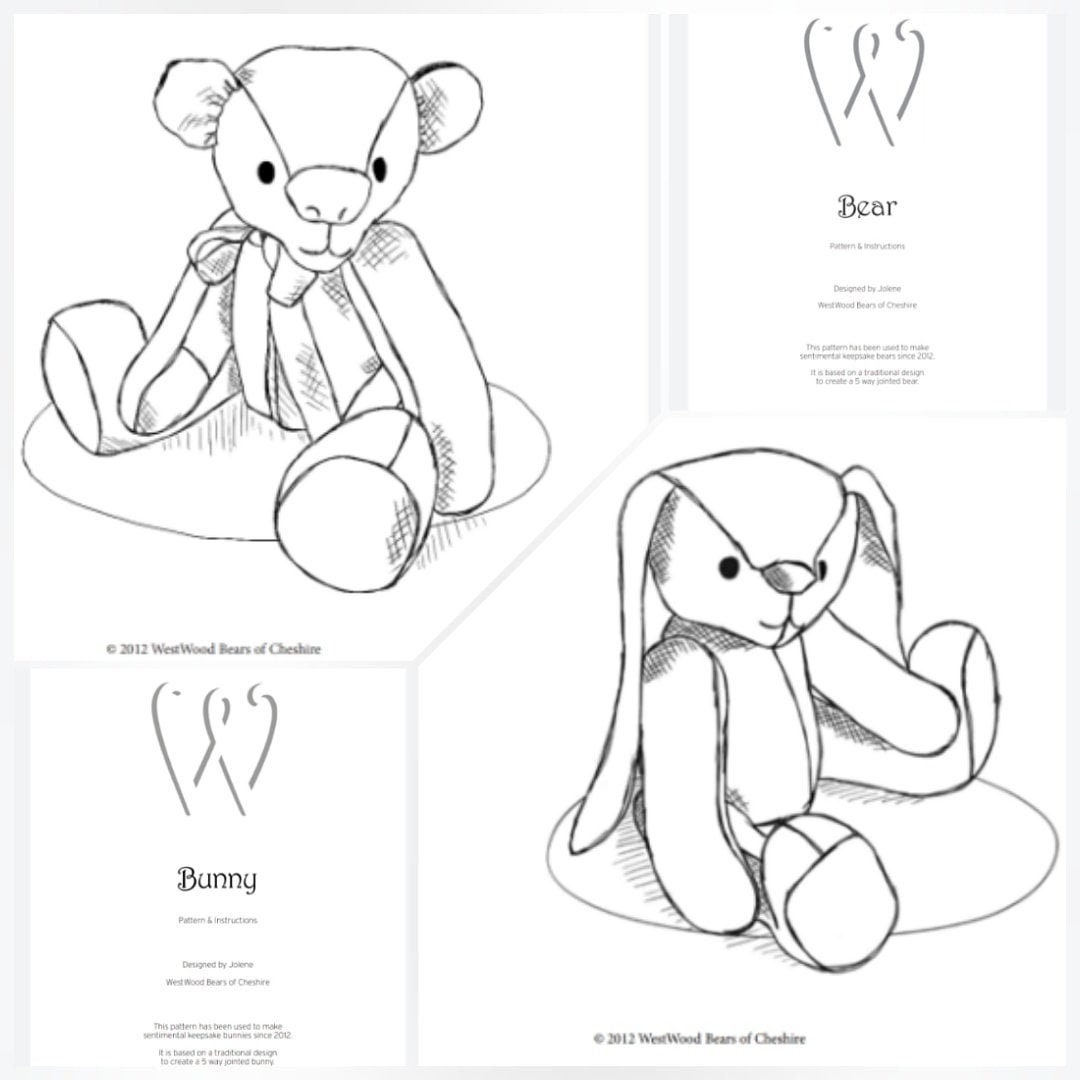 Jointed Teddy Bear Sewing Pattern by Westwood Bears of Cheshire 18 ...