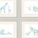 Baby Blue Nursery, Set of Four Safari Animal Prints for Baby Boys Room ...