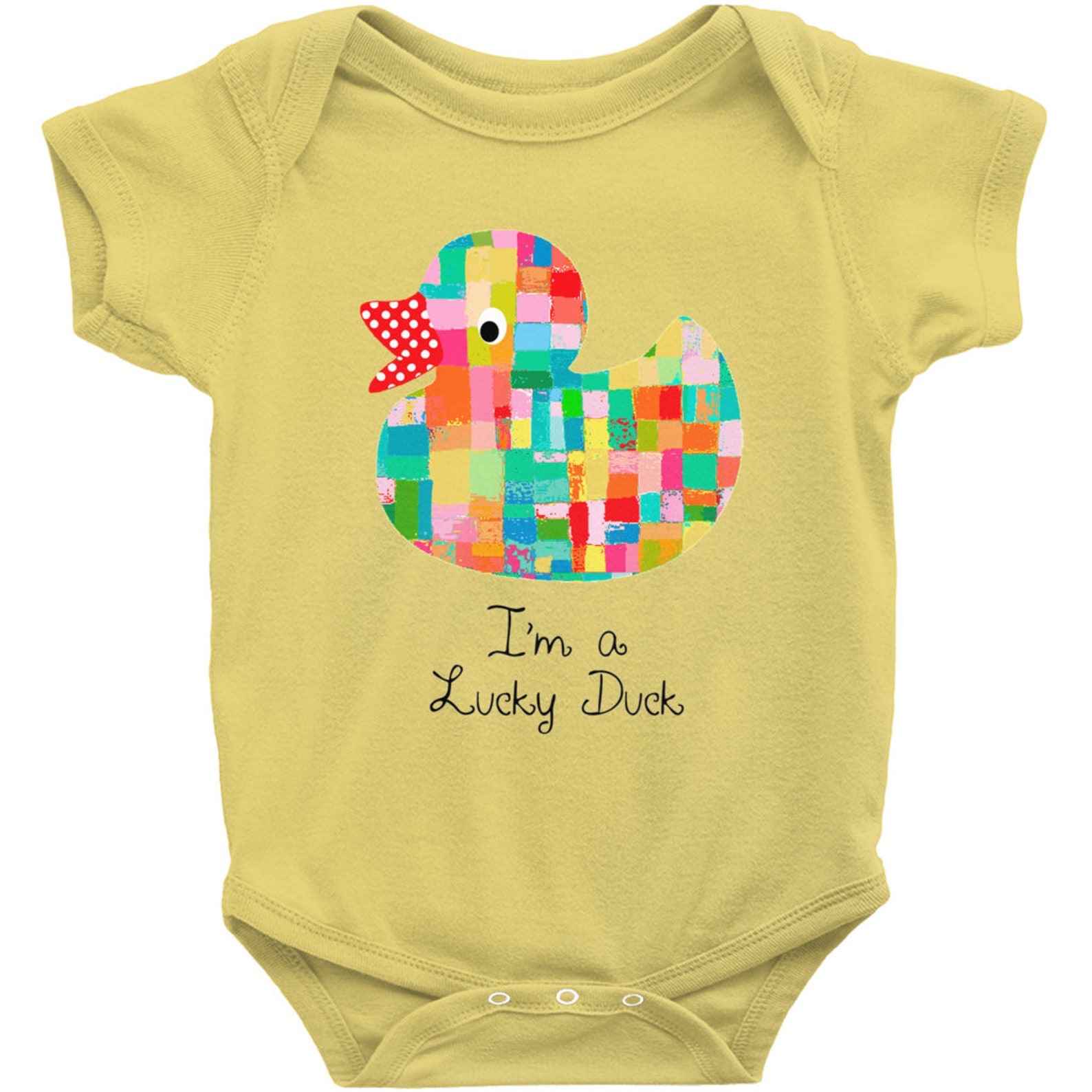 Baby Girl Onesie With Lucky Duck Print. Toddler Baby Bodysuit. | Etsy