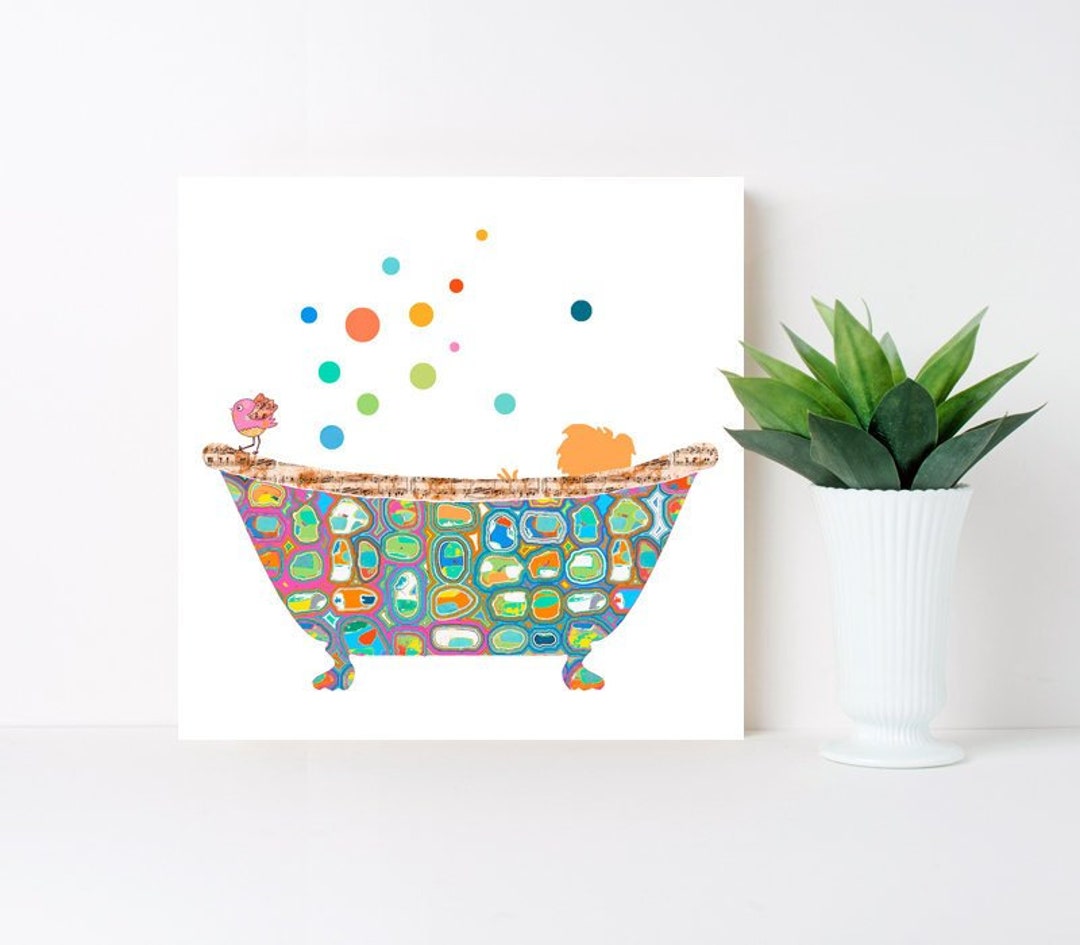Kid Bathroom Wall Decor. Kids Bathroom Wall Art. Childrens Bathroom Art ...