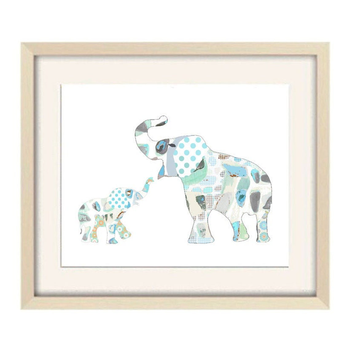 Baby Blue Nursery Set of Four Safari Animal Prints for Baby - Etsy