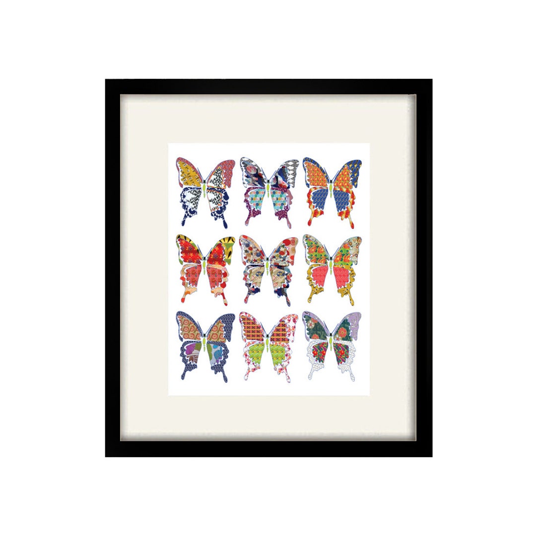 Abstract Butterfly Print. Colorful Butterflies Poster. Butterfly ...