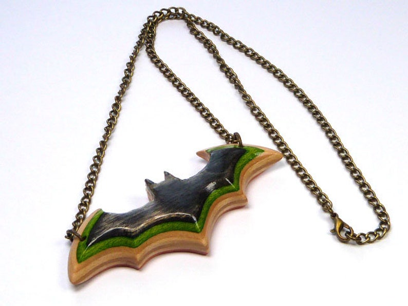 Recycled Skateboards Bat Necklace Bat Pendant Vampire Bat | Etsy