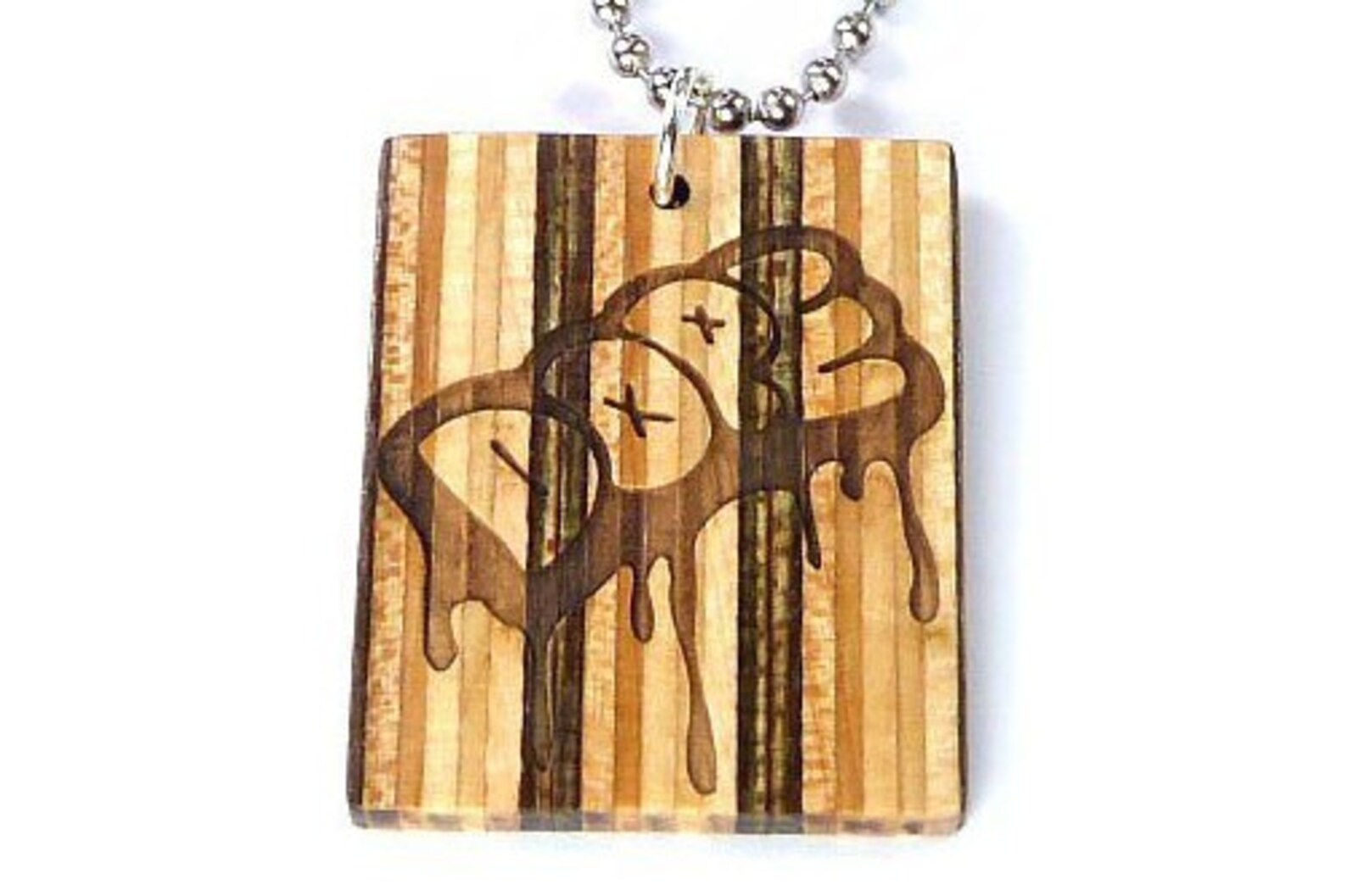 Recycled Skateboards, Dog Tag Necklace, Mens Dog Tag, Wood Dog Tag ...