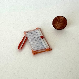 1:12 Scale Dollhouse Miniature Paper Cutter With Fold Out Ruler and ...