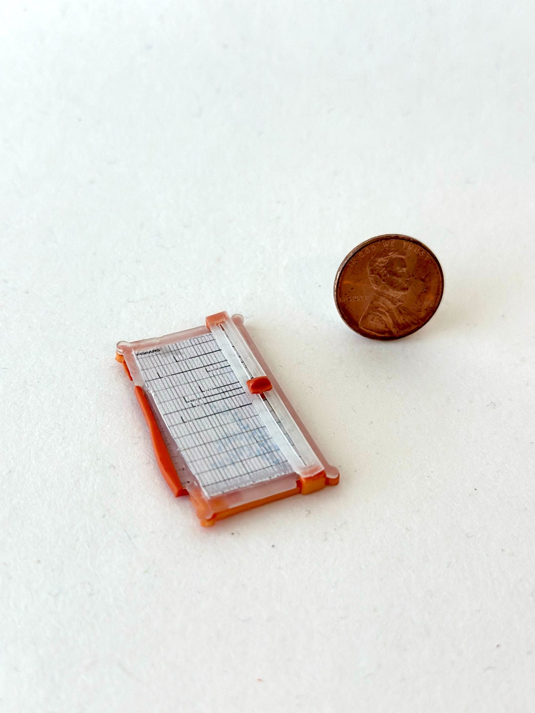 1:12 Scale Dollhouse Miniature Paper Cutter With Fold Out Ruler and ...