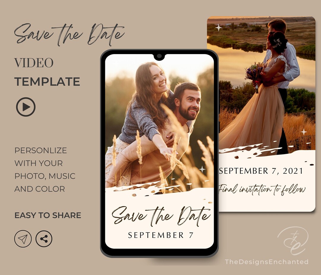Save the Date Video Template Invitations, Save the Date Animated Evite ...