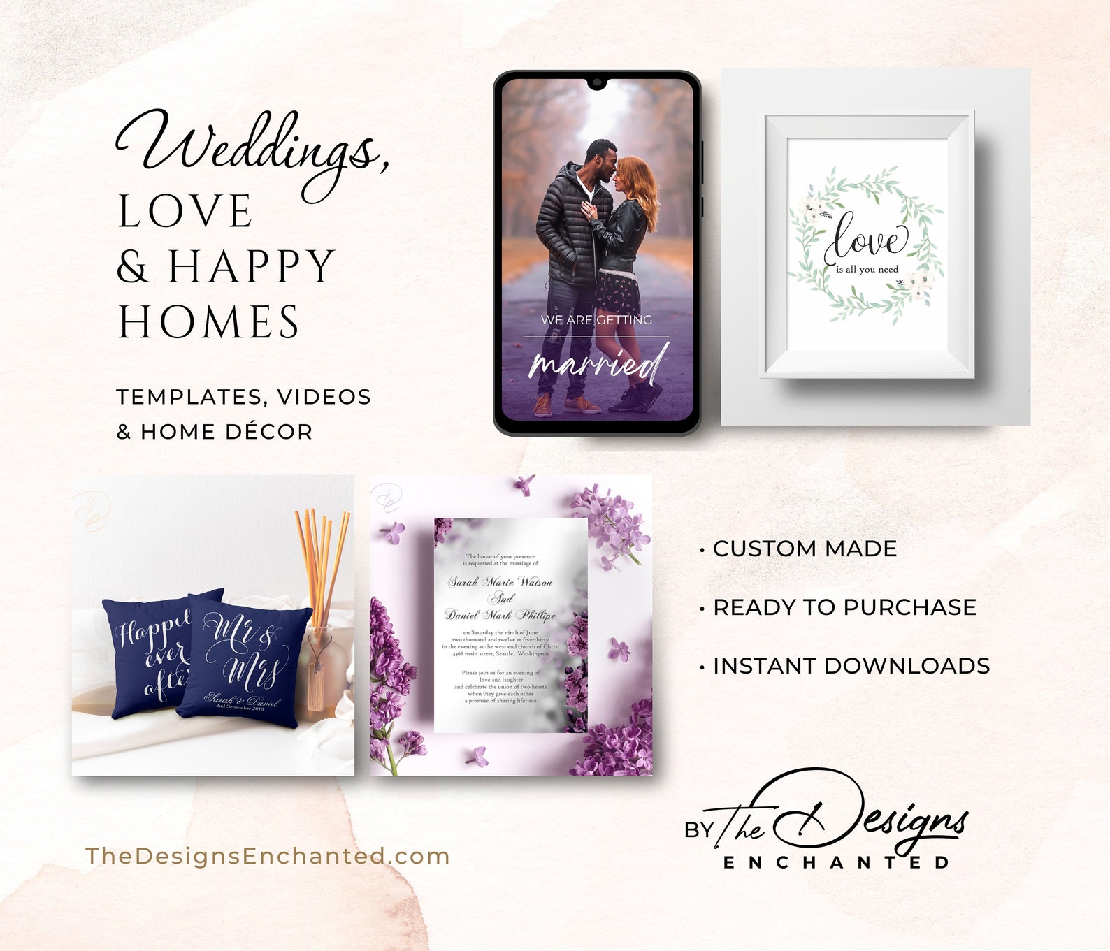 Wedding Menu Template DIY Menu Card Template Minimalist - Etsy