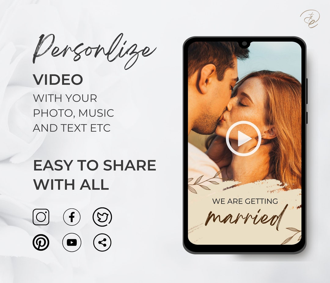 Wedding Video Invitation Template, Wedding Animated Card, Digital ...