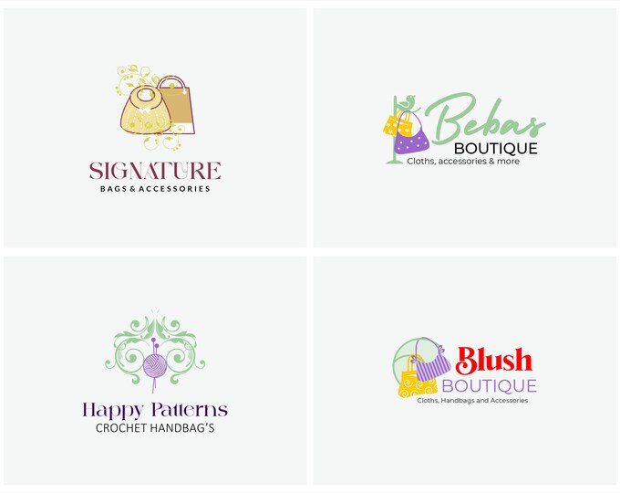 OOAK Logo Design, Premade Logo & Watermark, Shopping Bag Logo, Handbag ...
