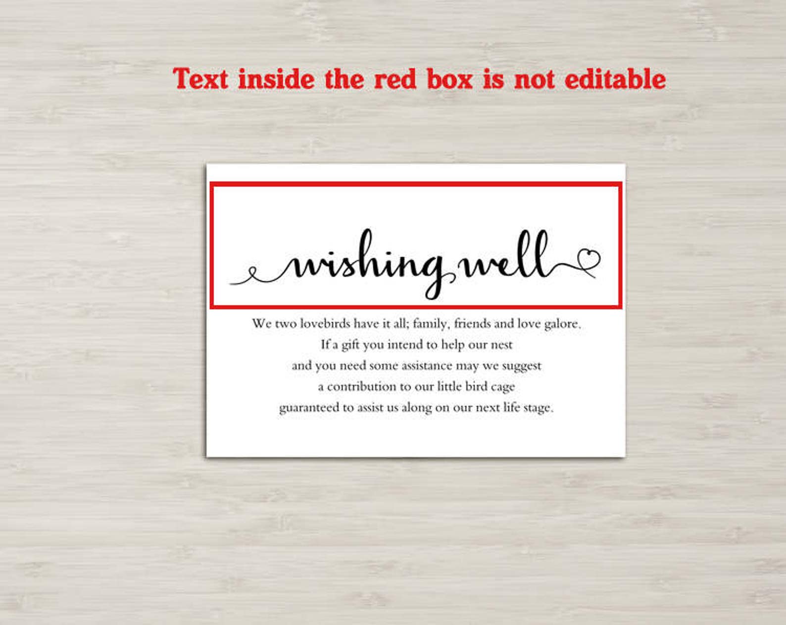 Wishing Well Card, Wedding Wishing Well Wishing Well Printable, Wishing ...