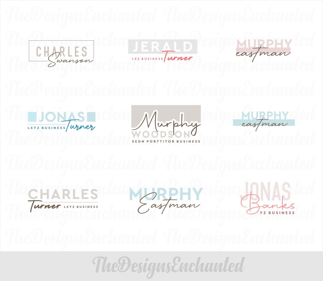 Custom Logo Design, Premade Logo Design, Premade Script Logo ...