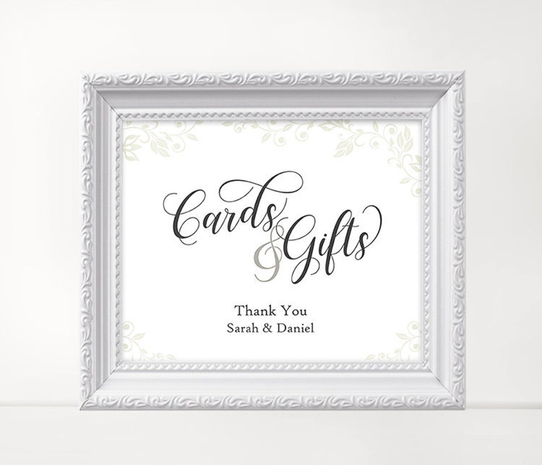 Cards and Gifts Sign, Wedding Signs Wedding Cards Sign Card Table Sign ...