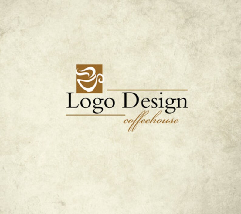 Premade Logo Design and Watermark Coffee Logo Cute Logo Coffee - Etsy