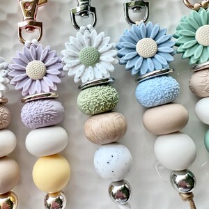 Silicone Bead Keychain-beaded Keychain-beaded Keyring-handbag ...