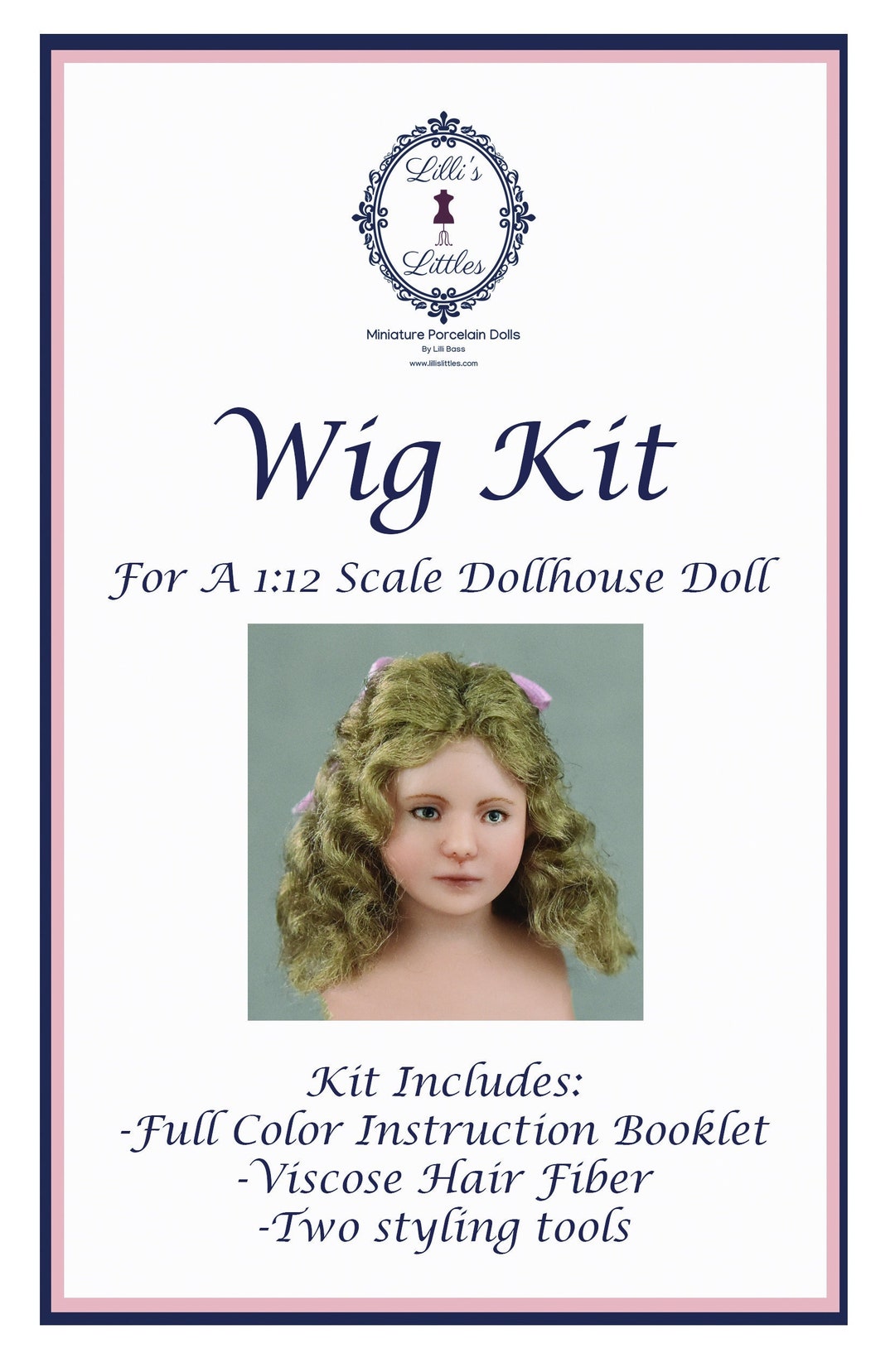 Wig Kit for A Miniature Doll in 1:12 Scale-child's Wavy Hair - Etsy