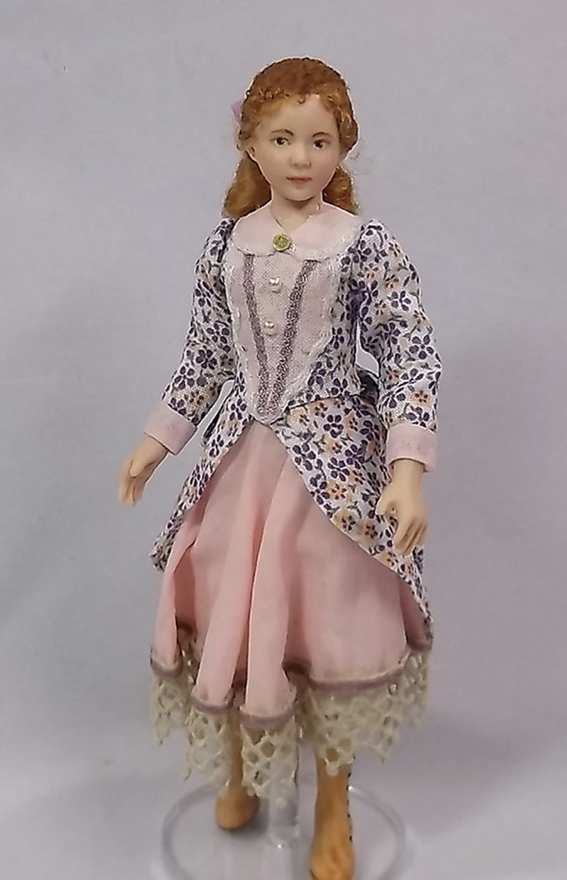 Miniature Dollhouse Doll In 1 12 Scale Victorian Or Edwardian Etsy