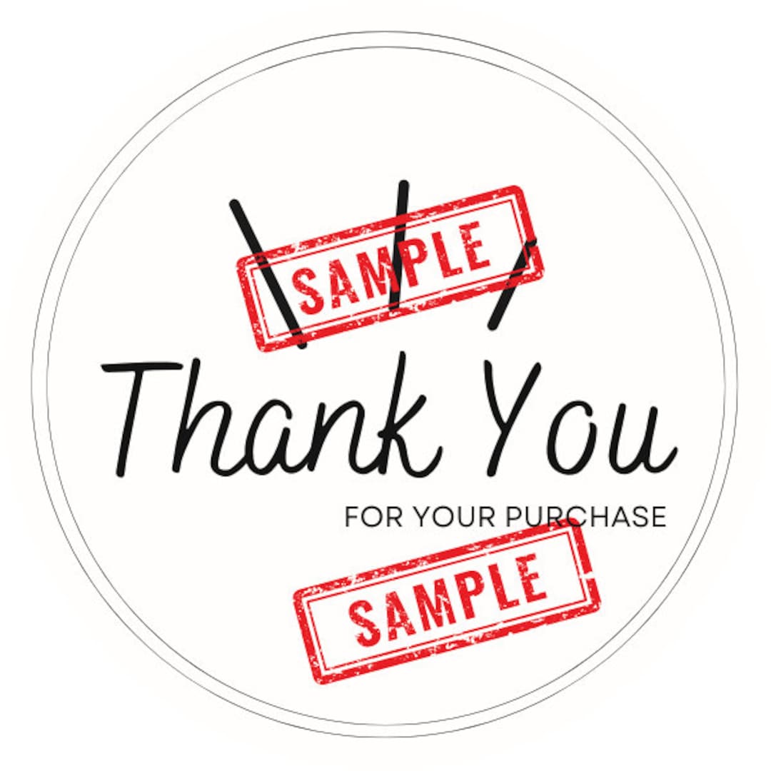 Thank You for Your Purchase Sticker | Digital Download | Sticker ...