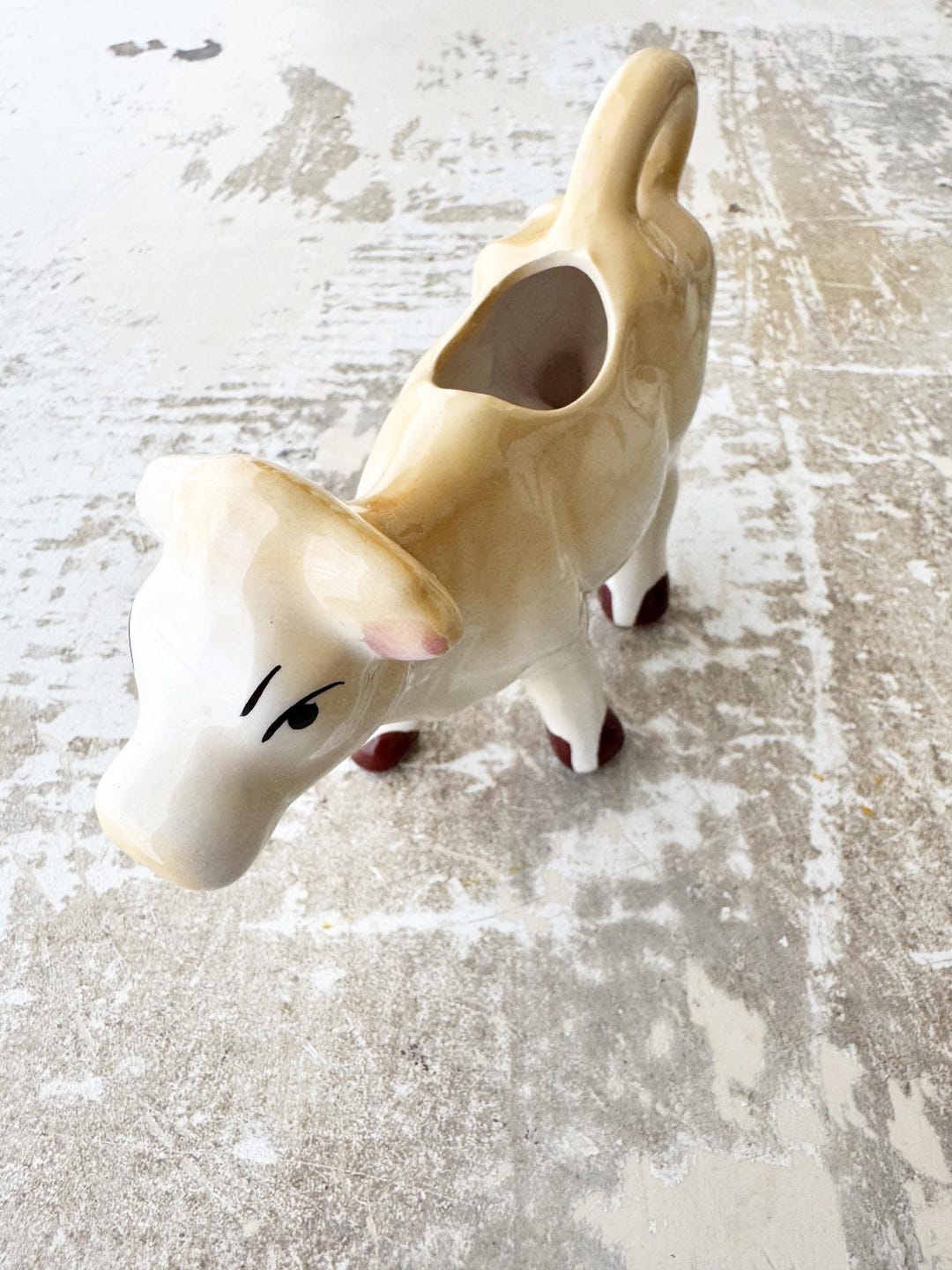 Ceramic Cow Milk Pitcher • Vintage - Etsy