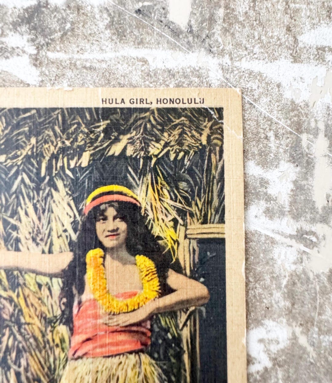Hula Girl • Honolulu • Hawaii • Vintage Post Card • Art Print - Etsy