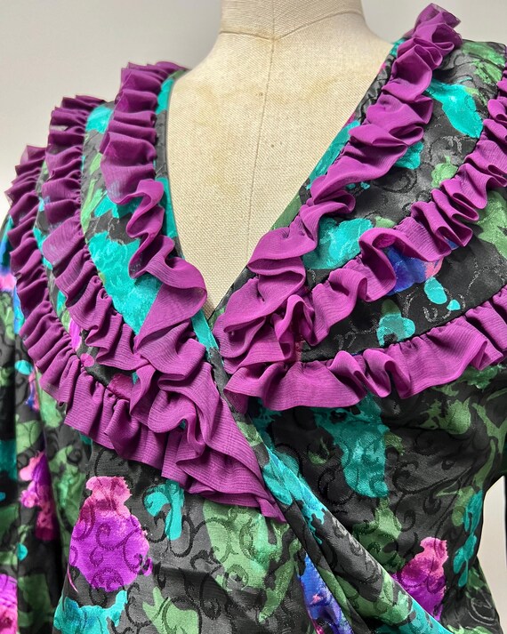 Original 1980s designer Diane & Susan Freis floral pr… - Gem