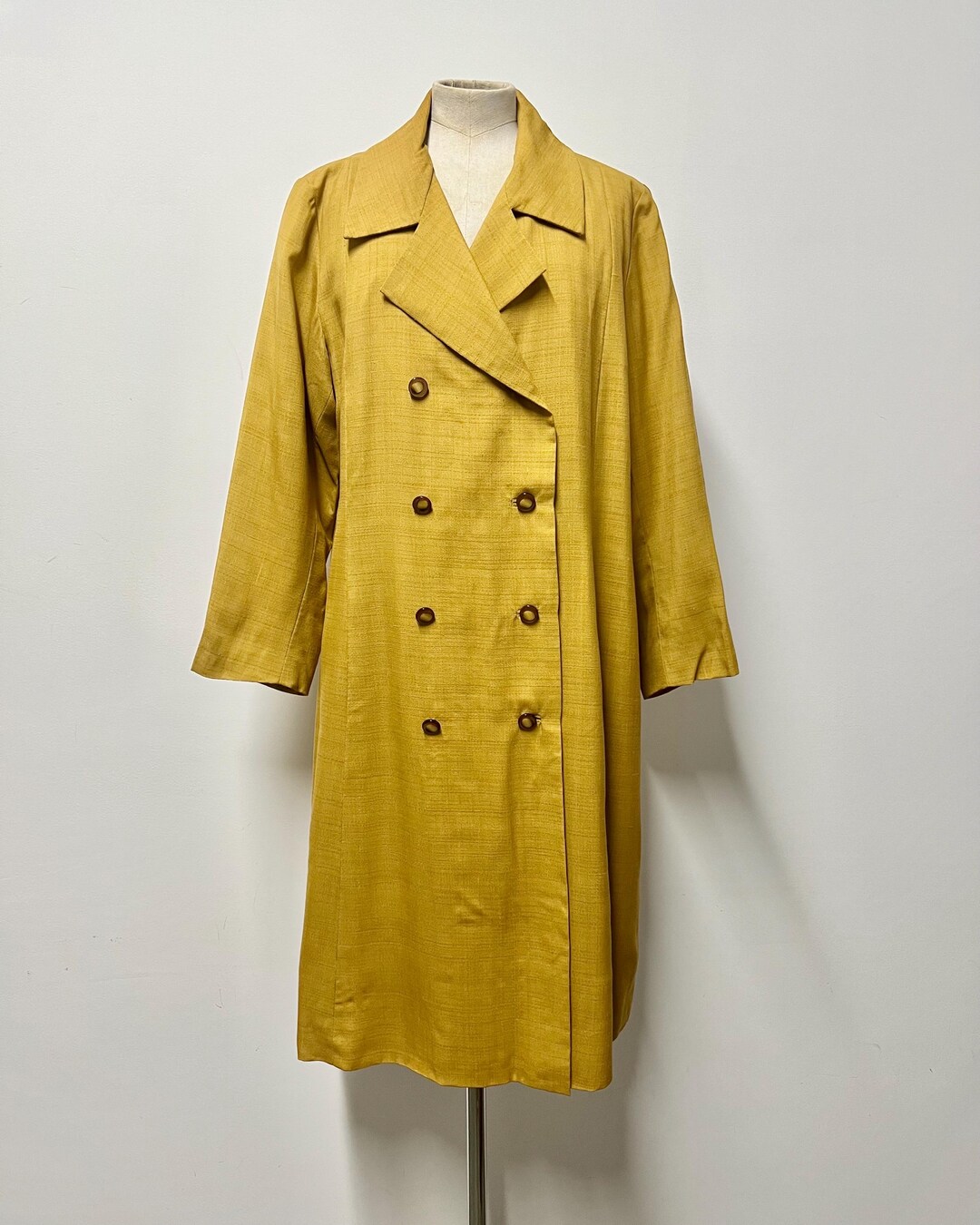 Great 1960/70s Mustard Yellow Trench Style Coat - Etsy