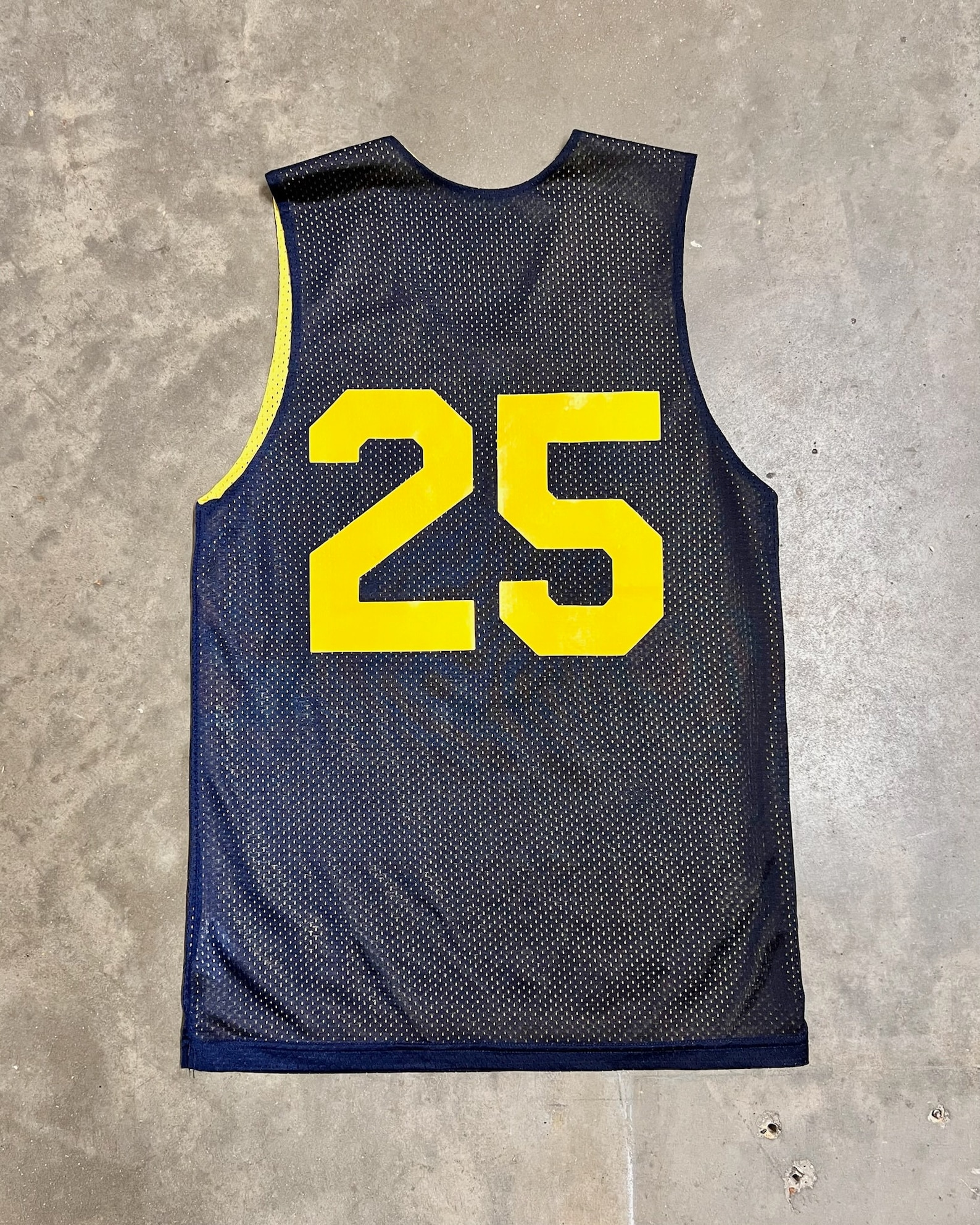 Cool Reversible Double-sided Alden Basketball Yellow Navy Sports Jersey ...