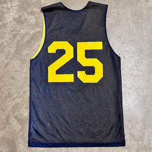 Cool Reversible Double-sided Alden Basketball Yellow Navy Sports Jersey ...