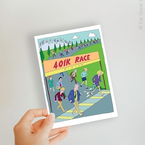 Printable Retirement Card for Marathon Runner, Funny Marathon Card ...