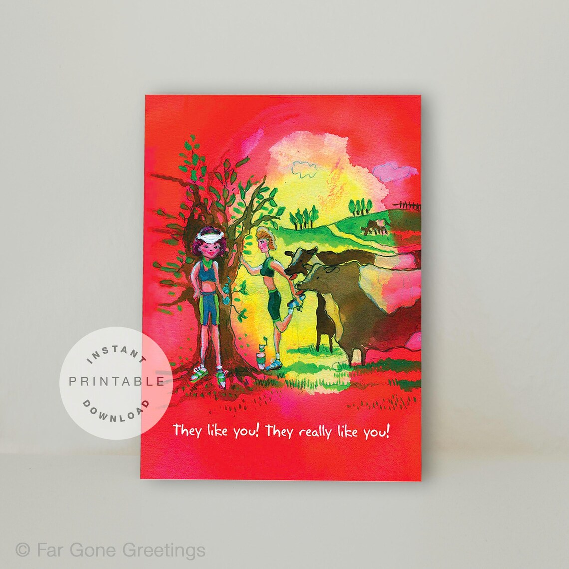 Funny Bday Card for Runner, Running Card for Fitness Addict, Happy Bday ...