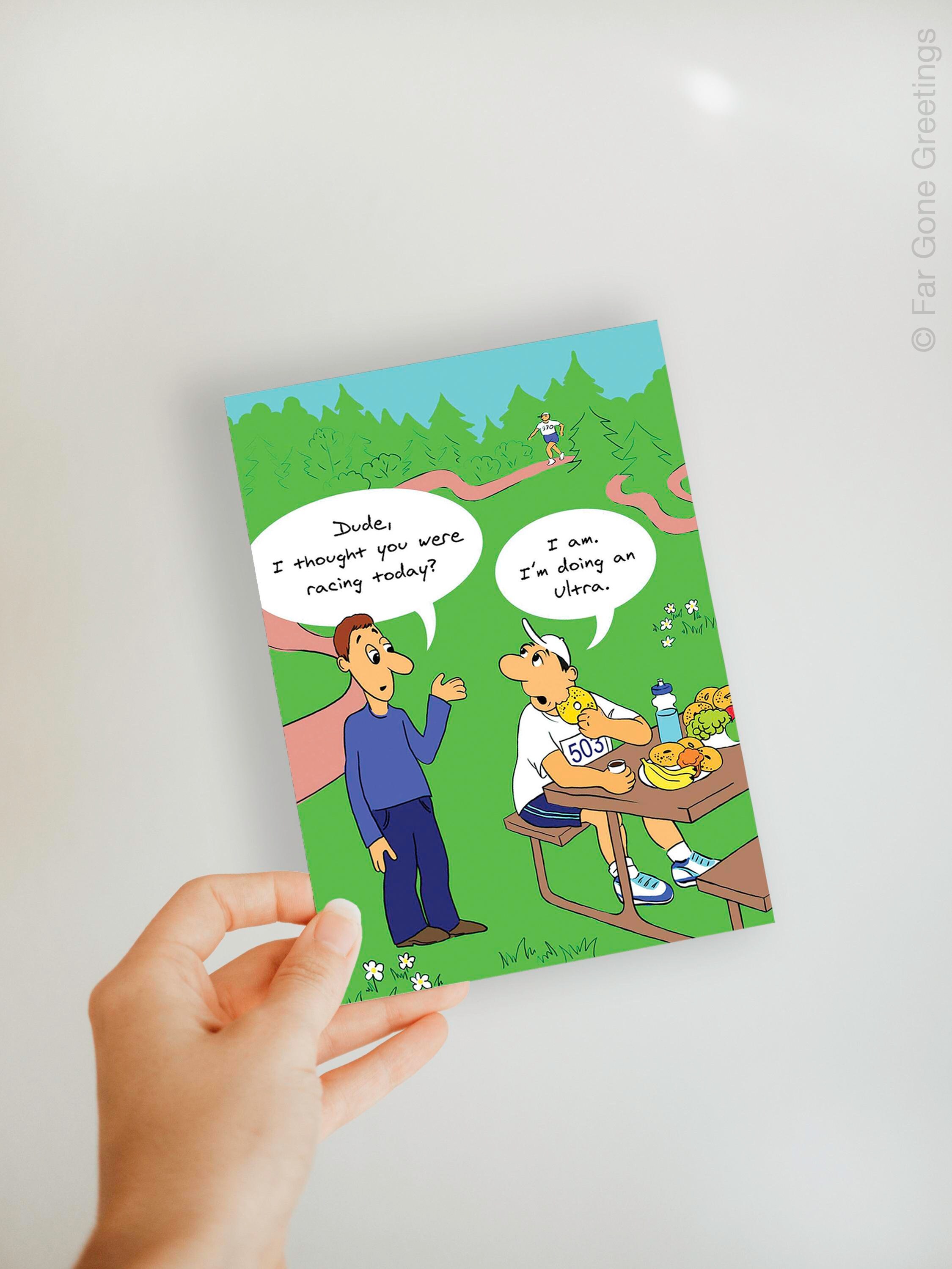 Ultra Runner Printable Bday Card, Marathon Runner Greeting Card ...