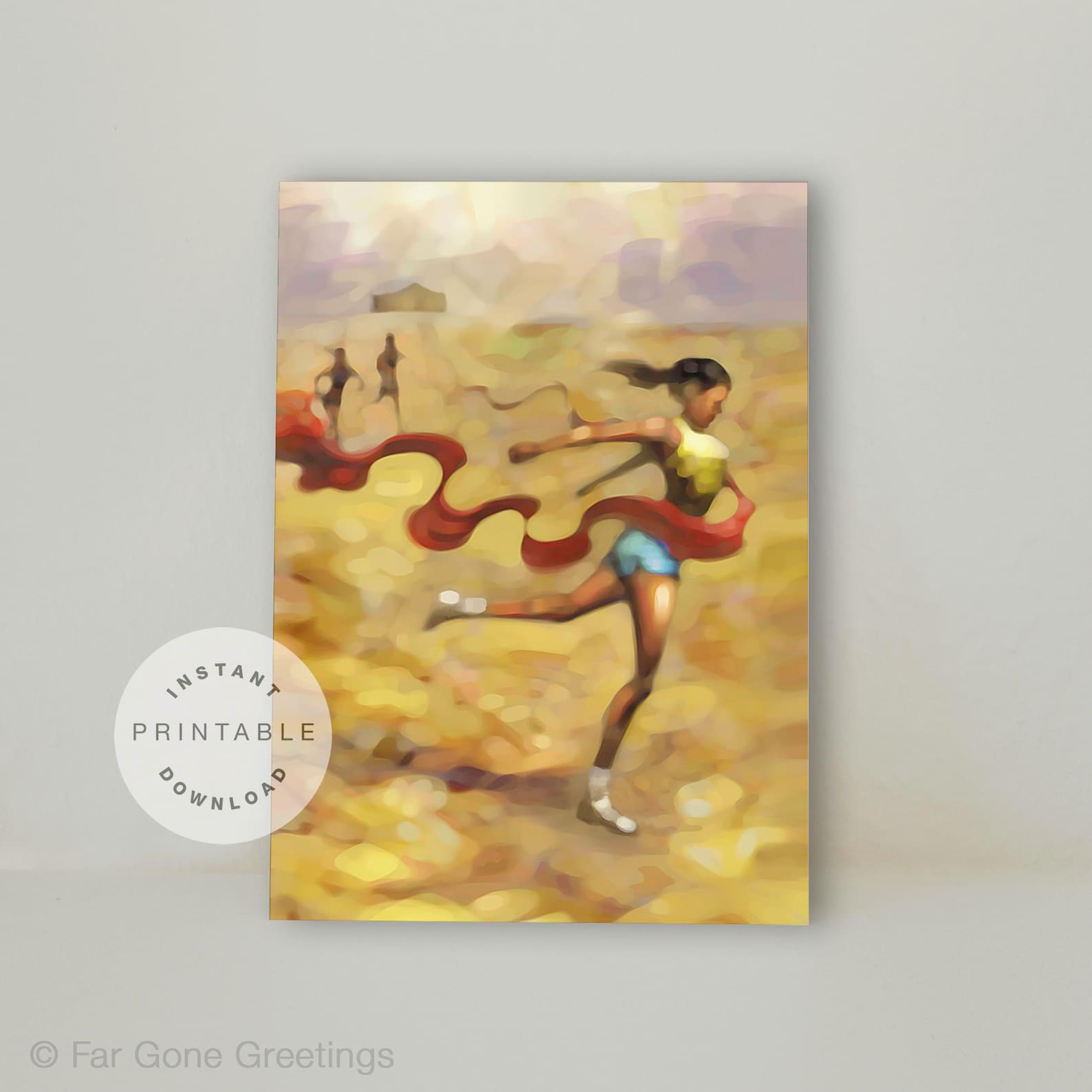 Running Card for Marathon Runner, Bday Card for Half Marathoner ...