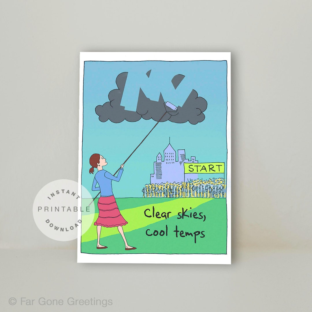 Printable Good Luck Card for Marathon Runner, Running Card for Half ...