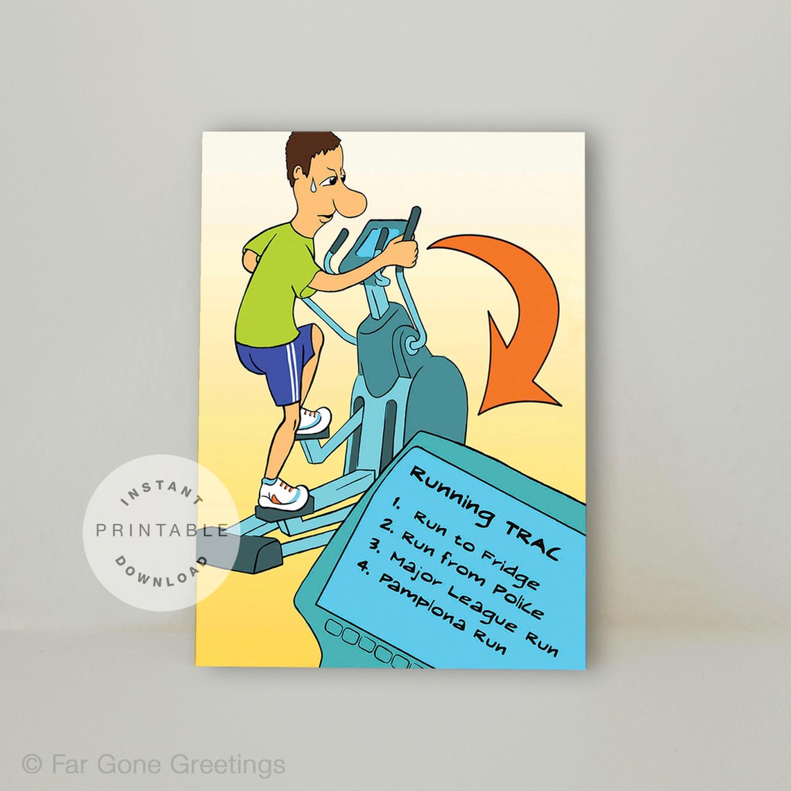 Funny Bday Card for Runner on Peloton, Birthday Card for Gym Rat ...