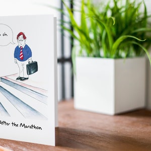 Marathon Runner Congratulations Card, Funny Running Card for Marathon ...