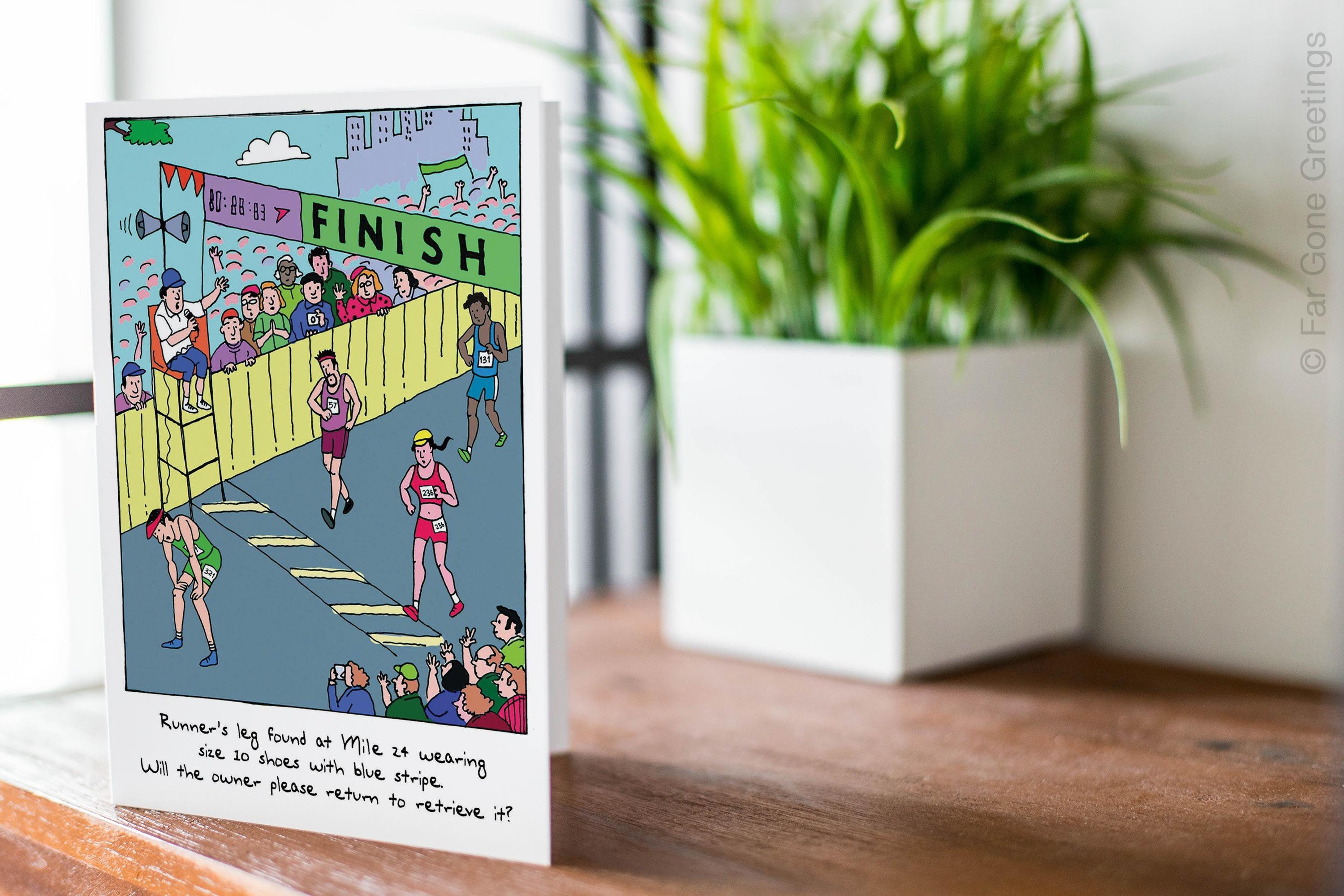 Running Card for Triathlete, Happy Bday Card for Ironman Finisher ...