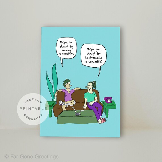 Printable Running Card for Gym Rat Funny Bday Card for | Etsy