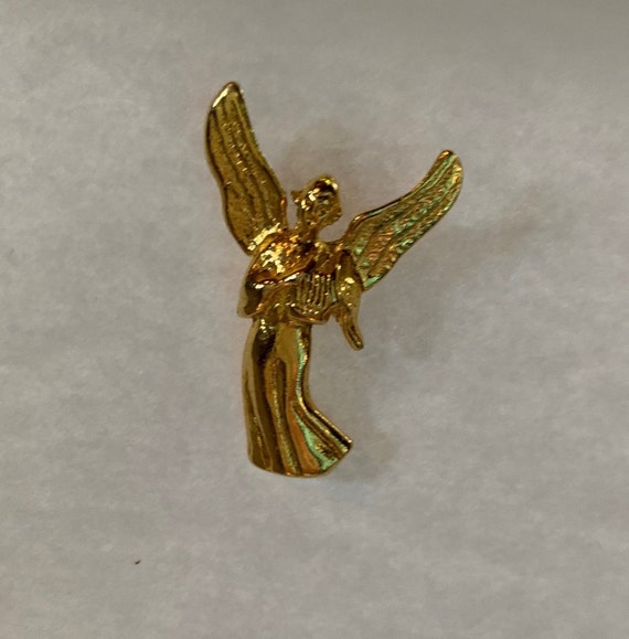 Guardian Angel Push Pin Leather Vest angel Pins Flyin… - Gem