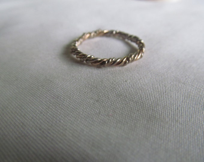 Sterling Silver and Gold Ring Lovely Twist Design Thumb Ring - Etsy