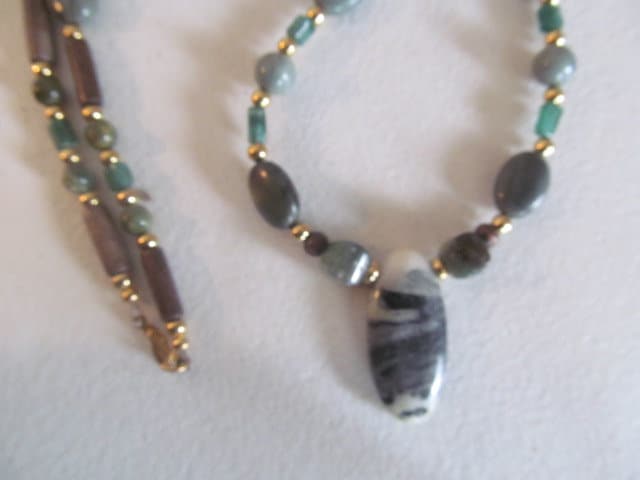 Zebra Stone Grounding Root Chakra Necklace Zebra Quarts Crystal ...