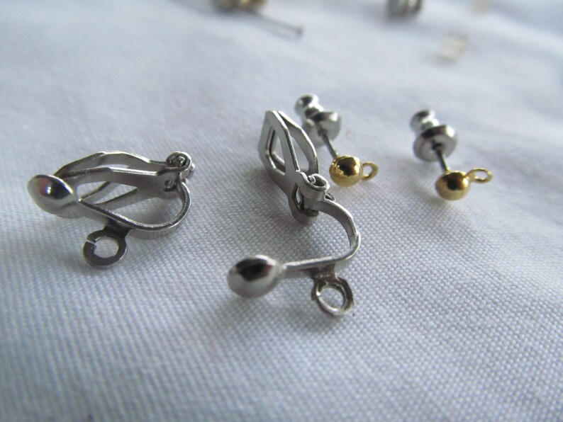 2 Pr Earrings DIY Jewelry Making Post and Clip Earrings Jewelry Making ...