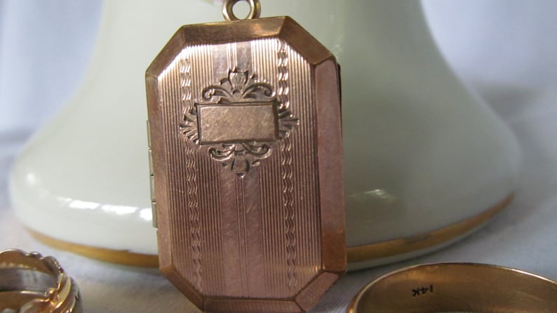 Antique Locket 1800s Victorian Rose Gold Locket 12K Rose Gold Signet ...