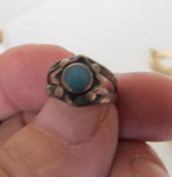 Child size Bell Trading Post Turquoise ring Sterling … - Gem