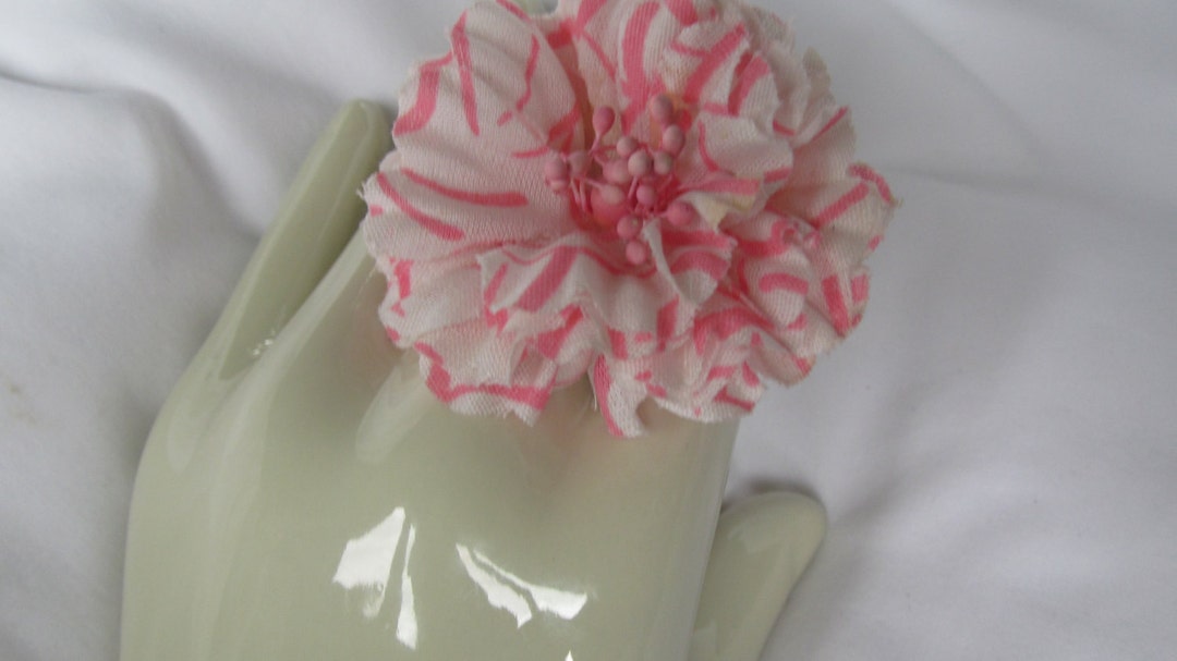 Chunky Pink Carnation Brooch 60s Vintage Brooch Shabby Pink Jewelry ...