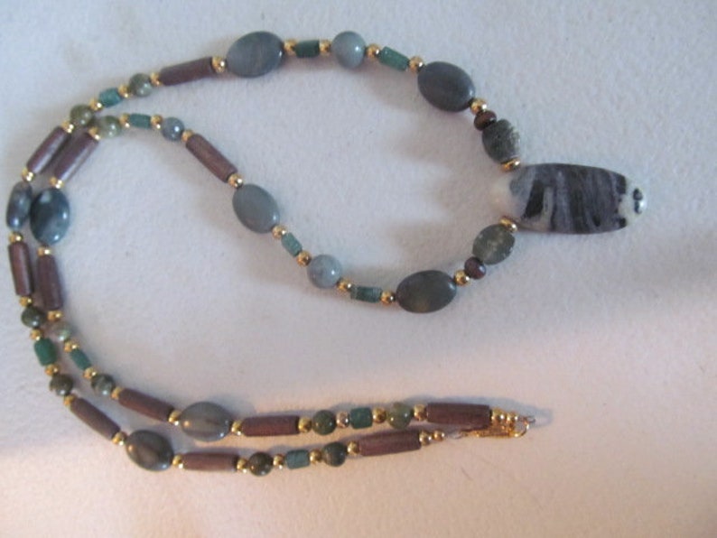 Zebra Stone Grounding Root Chakra Necklace Zebra Quarts Crystal ...