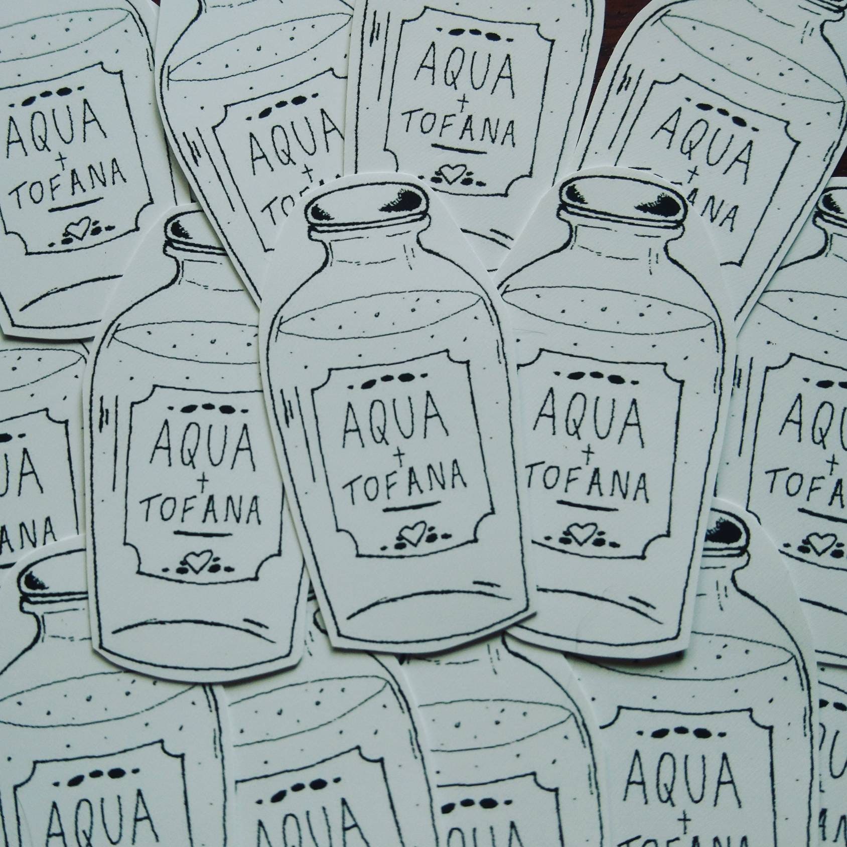 Aqua Stickers - Etsy UK