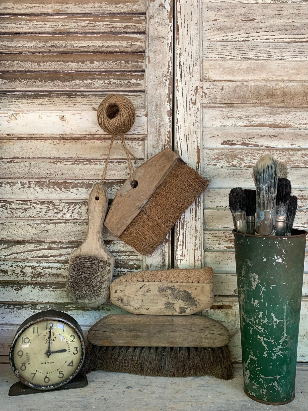 Antique Brushes Wall Paper Brush Set 4 Natural Horsehair - Etsy